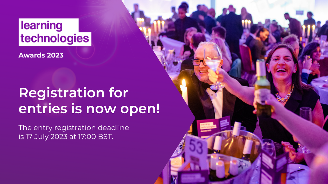 Learning Technologies Awards 2023 - registration open - Learning News