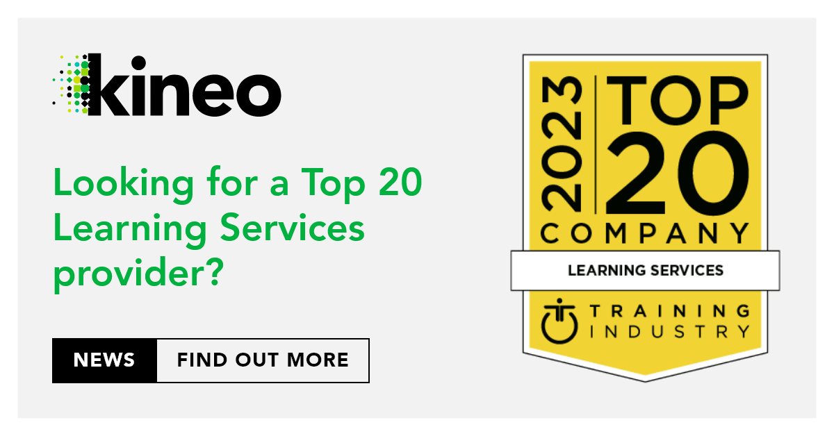 Training Industry list Kineo as a Top 20 Learning Services Company for ...